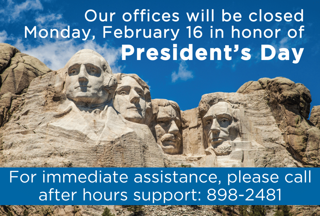 Presidents Day Office Closure • Hood Canal Communications Presidents Day Office Closure • Hood Canal Communications